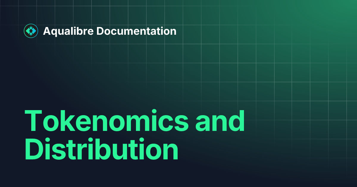 Tokenomics and Distribution | Aqualibre Documentation